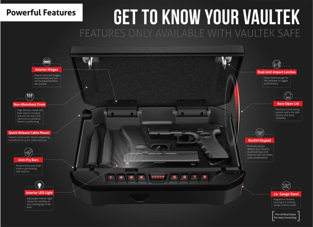 VAULTEK VT Full-Size Bluetooth Smart Safe with Auto-Open Lid and ...