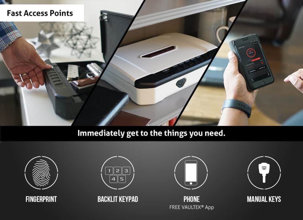 VAULTEK VT20i Biometric Bluetooth Smart Safe with Auto-Open Lid and ...